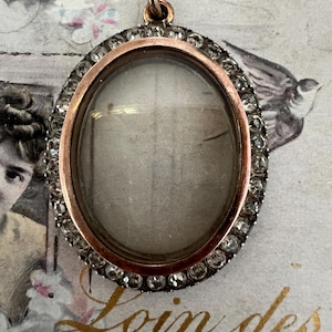 Victorian Gold and Paste Portrait Locket - Etsy