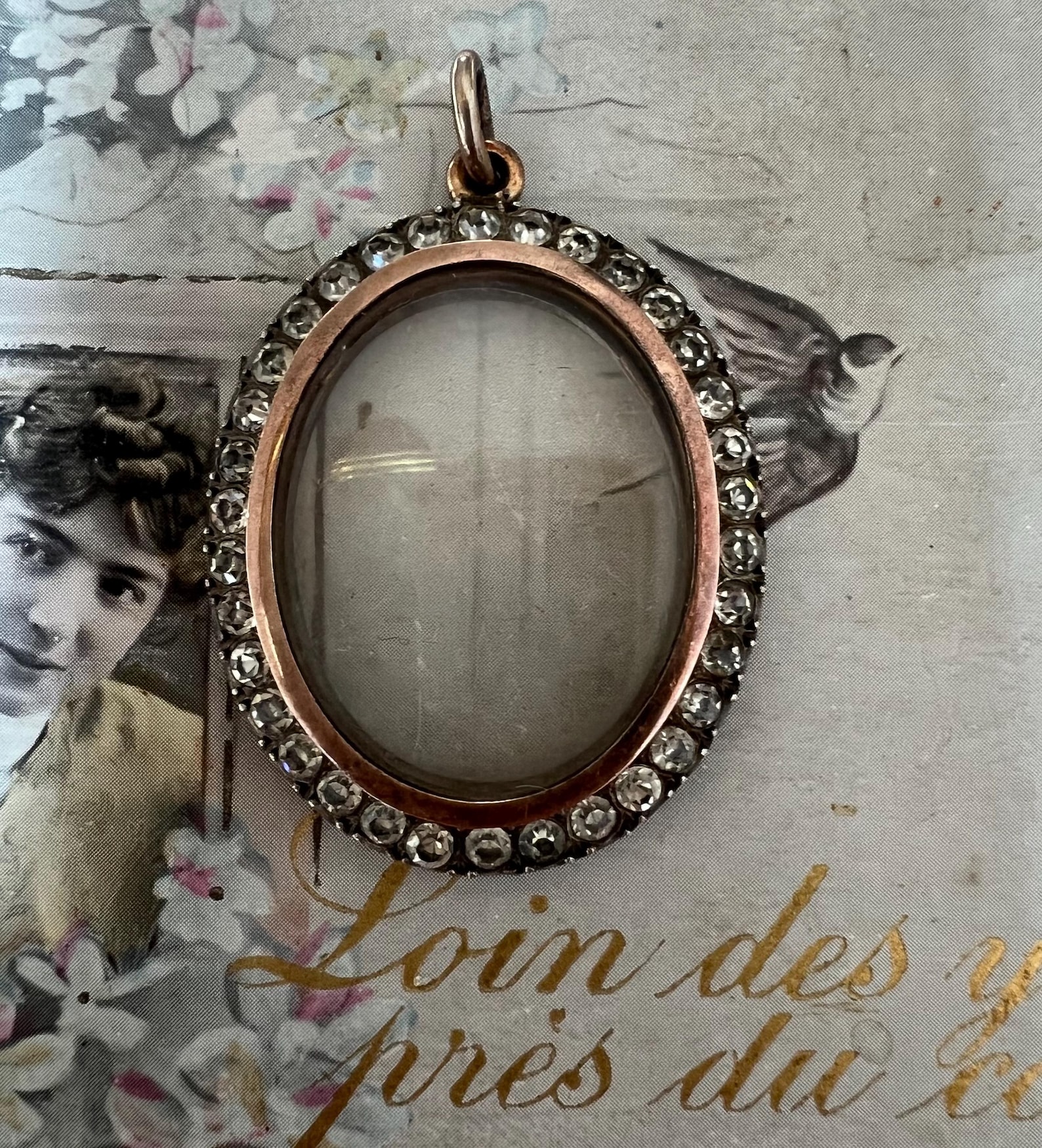 Victorian Gold and Paste Portrait Locket - Etsy