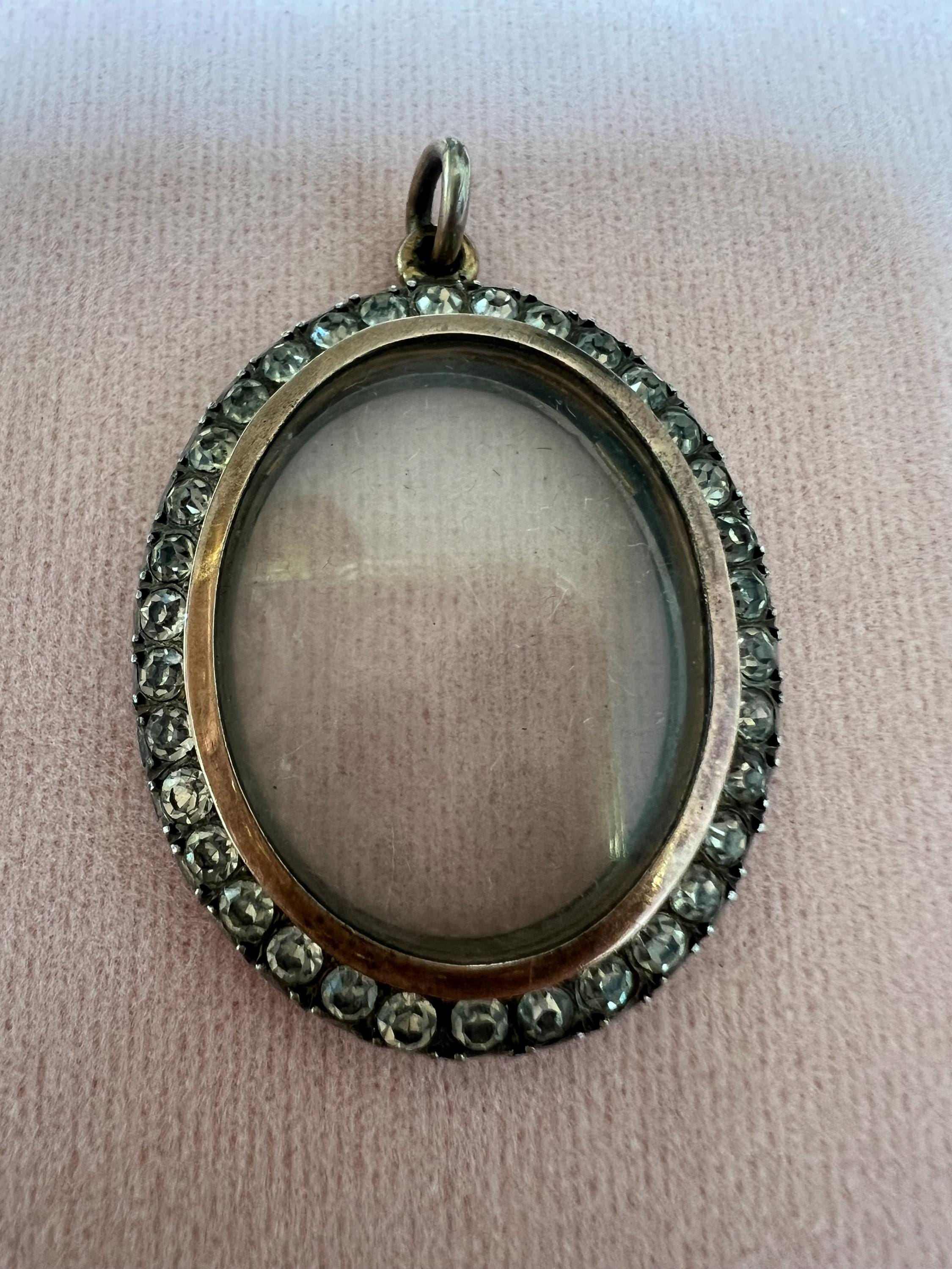 Victorian Gold and Paste Portrait Locket - Etsy