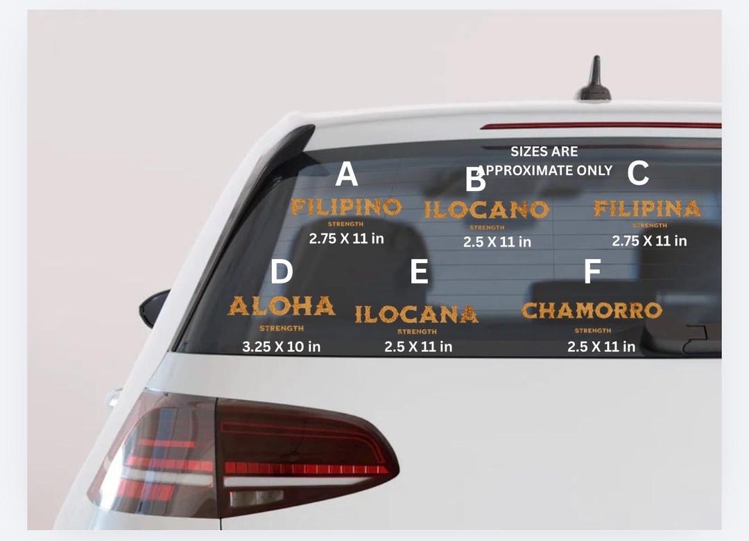 CAR DECAL Stickers-filipino Inspired Stickers, Ilocano Strength ...