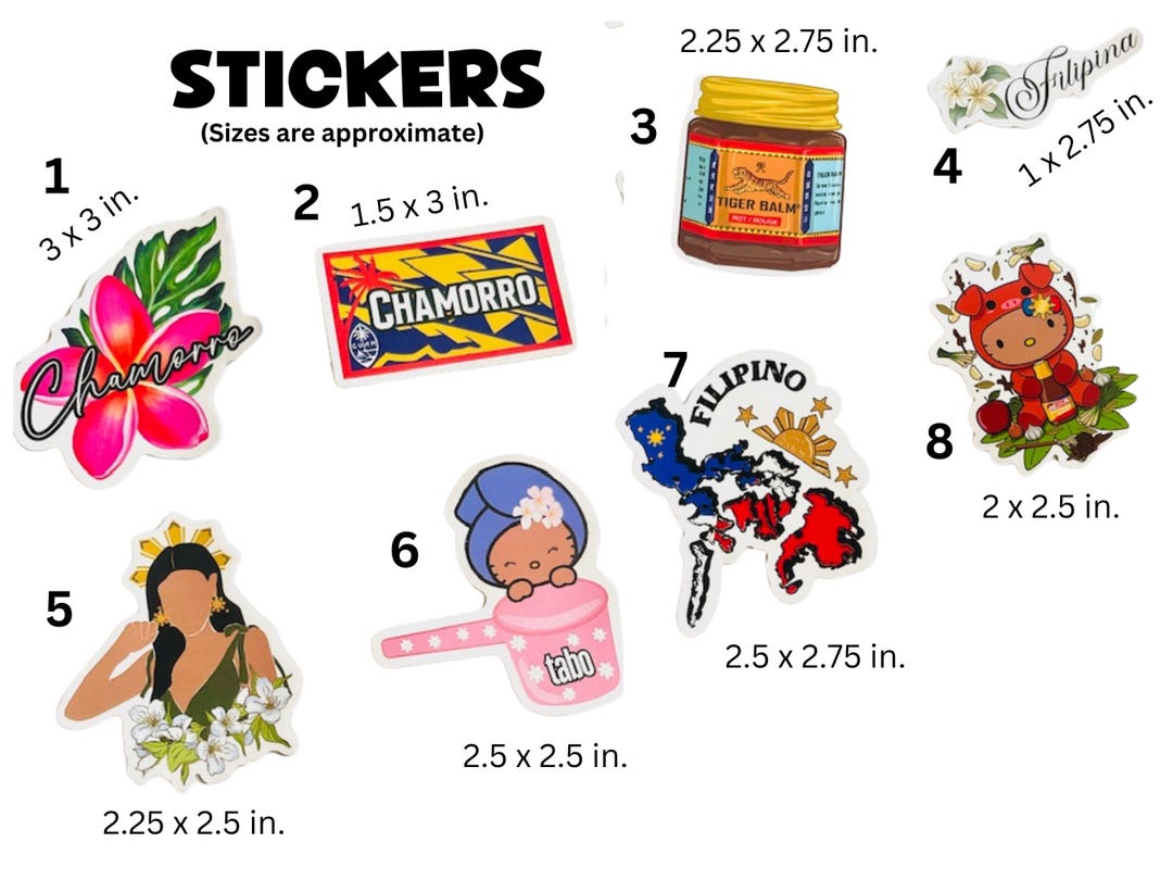 STICKERS Chamorro, Filipina Girl, Filipino State, Kawaii Tabo, Tiger ...