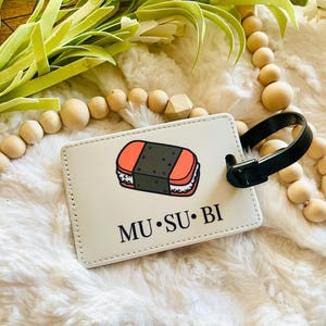 LUGGAGE Tag-musubi Luggage Tag, Hawaii Food, Cute Luggage Tags, Travel ...