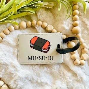 LUGGAGE Tag-musubi Luggage Tag, Hawaii Food, Cute Luggage Tags, Travel ...