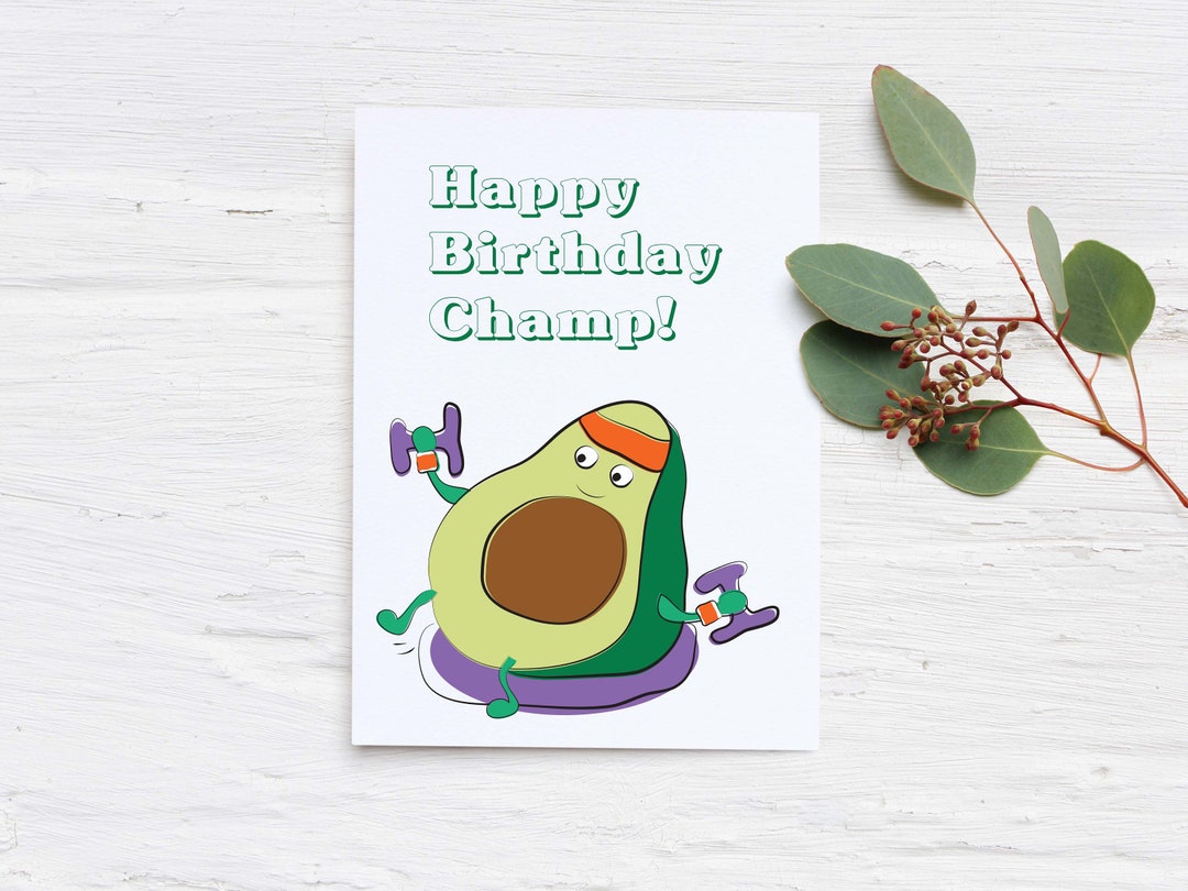 Happy Birthday Champ! Greeting Card - Blank Inside - FREE UK Delivery ...