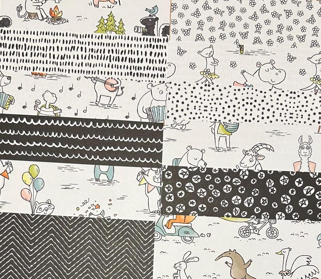 Zoo Crew DSP Stampin' up Retired Designer Series Paper 6" X 6" Sampler ...