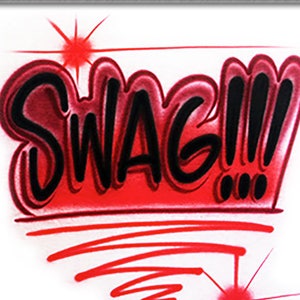 Airbrushed T-shirt Swag * Your Name * You Choose Color - Etsy