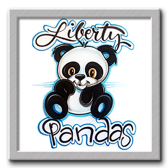 Airbrushed T-shirt Liberty Panda Your Name/word - Etsy