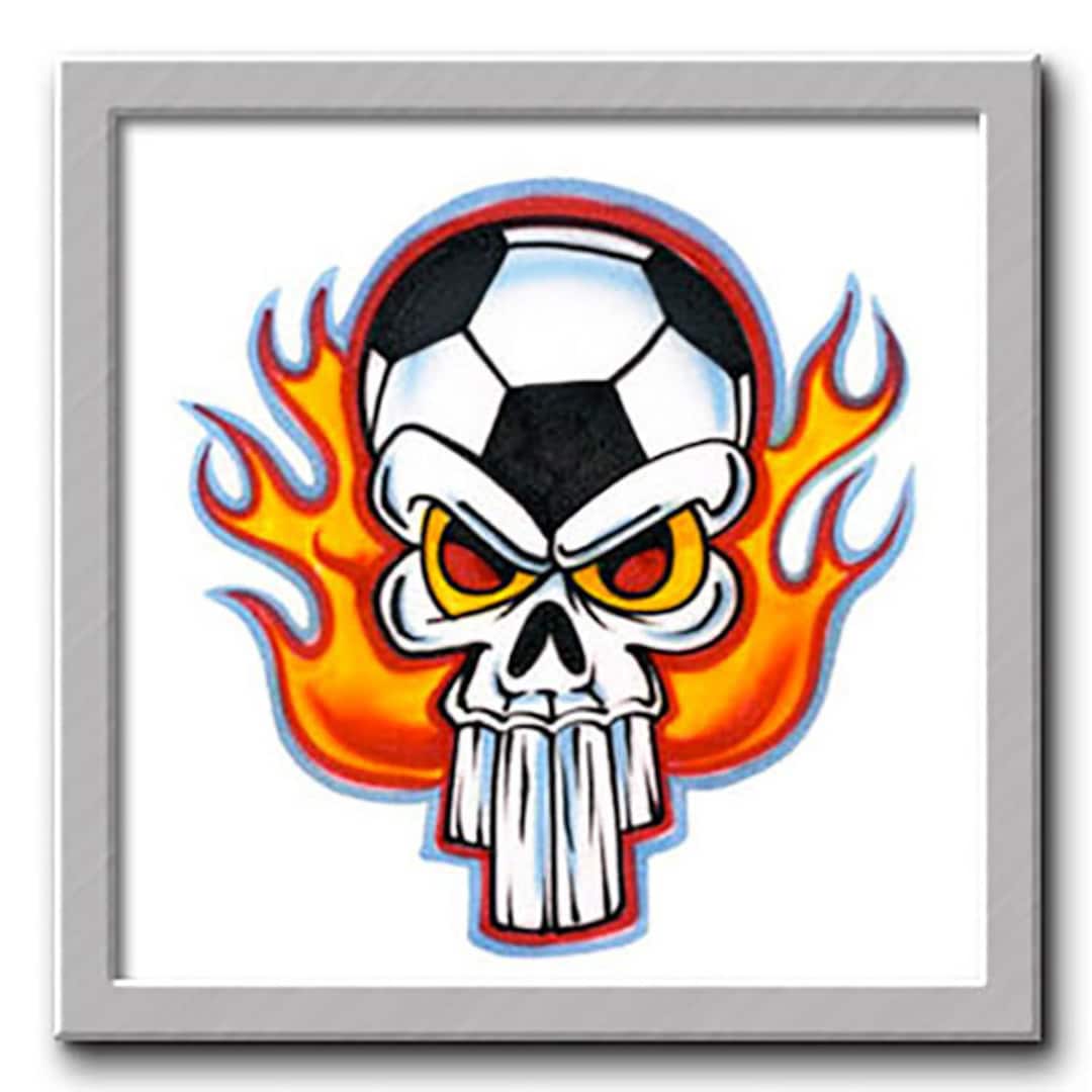 Airbrushed T-shirt * Soccer Skull * You Choose Wording - Etsy
