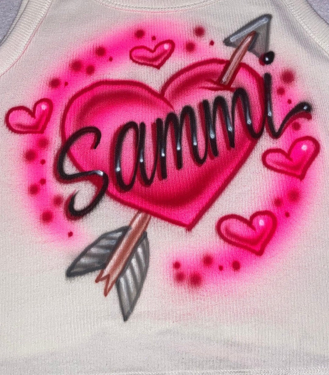 Camiseta aerografiada * Flecha * Corazón * Amor * Pareja * Boda ...
