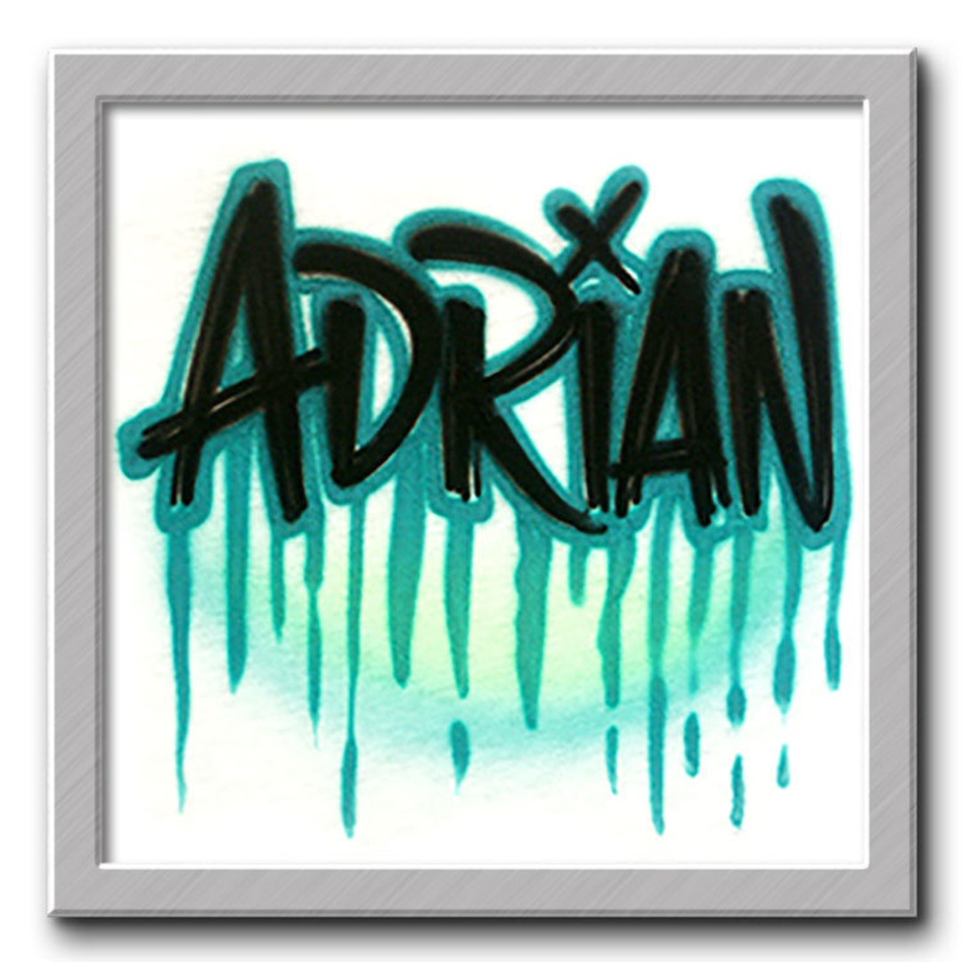 Airbrush T-shirt - Drippy - Scratch - Name - Airbrushed T-shirt ...