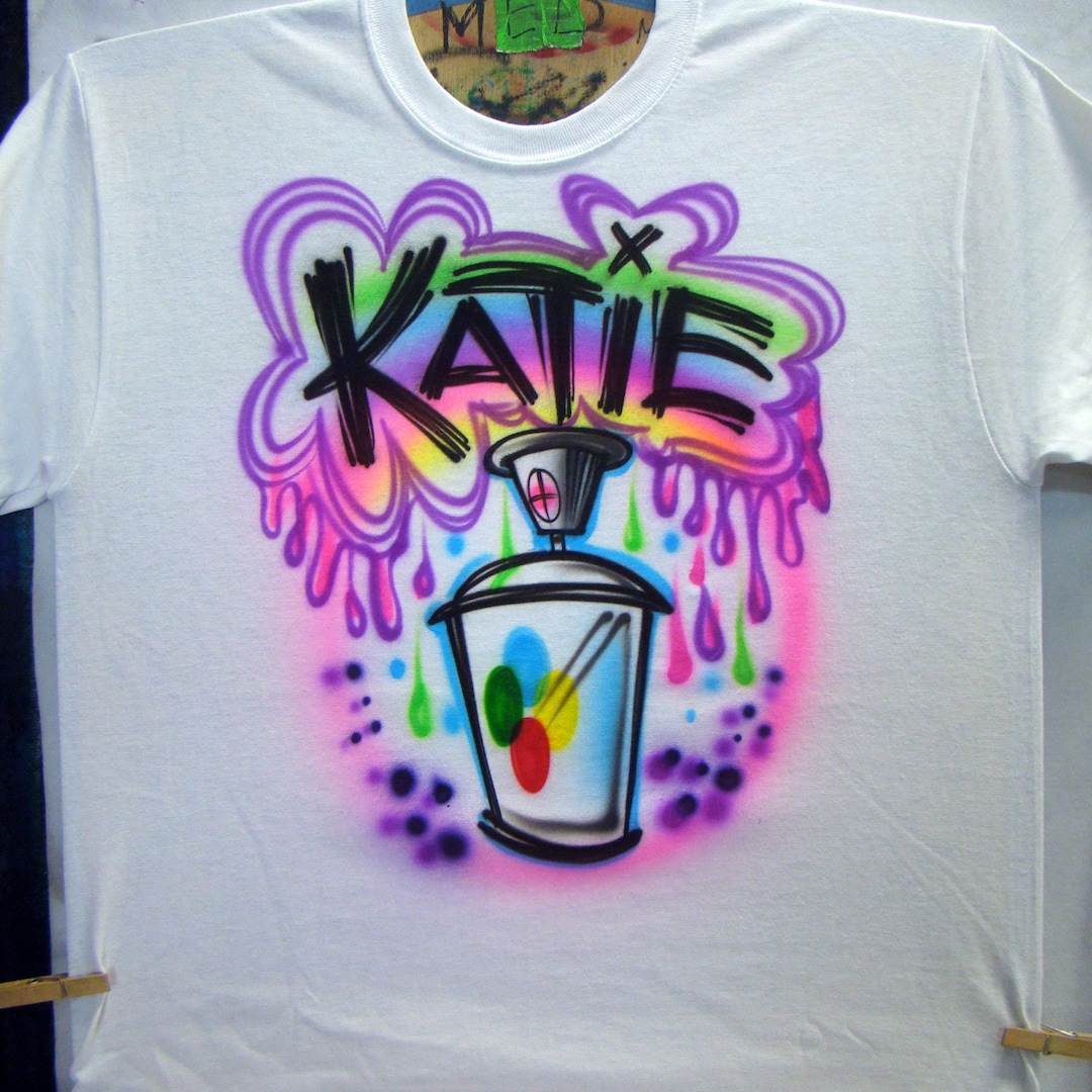 Airbrush T-shirt - Graffiti - Airbrushed T-shirt - Spray Can - Hip Hop ...