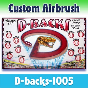 Baseball Banner - D-backs - Airbrush Team Banner - Etsy