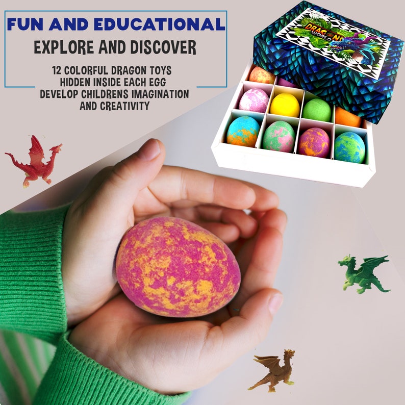 Dragon Egg Bath Bombs With Surprise Toys, Kids Birthday Gifts - Etsy
