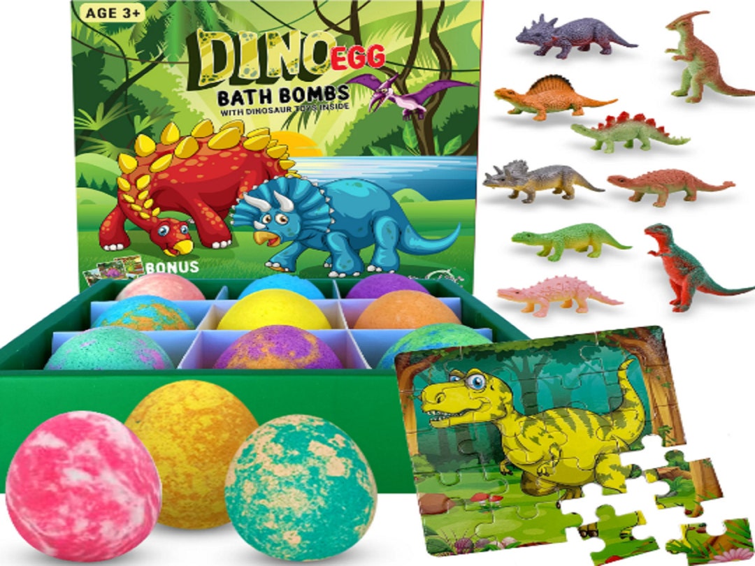 Dinosaur Bath Bombs for Kids With Surprise Inside Dino Egg - Etsy
