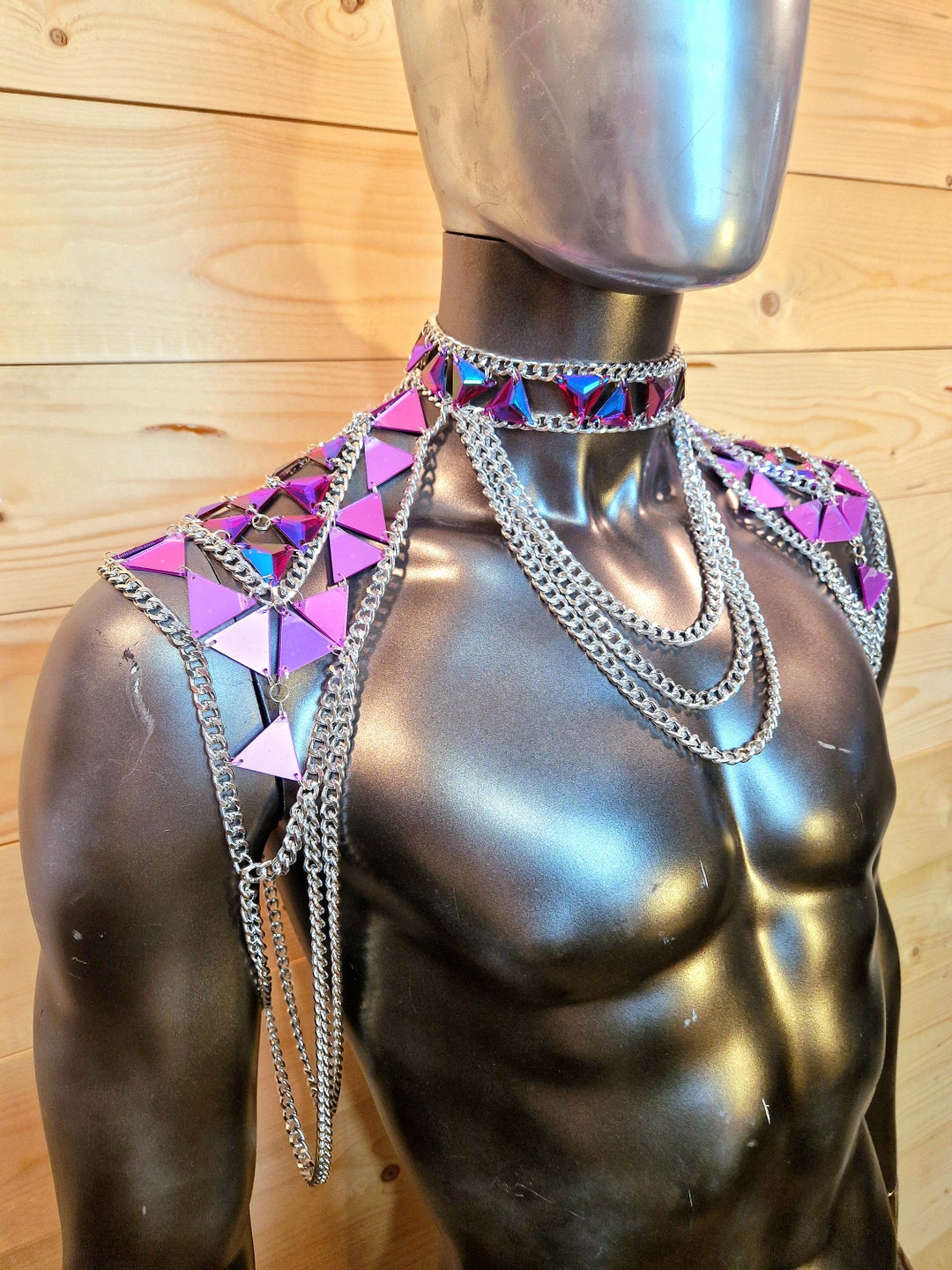Purple Chain Harness Rave Festival- the Emperor Burning Man Shoulder ...