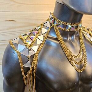 The Emperor Chain Harness. Burning Man Shoulder Piece , Festival Outfit ...