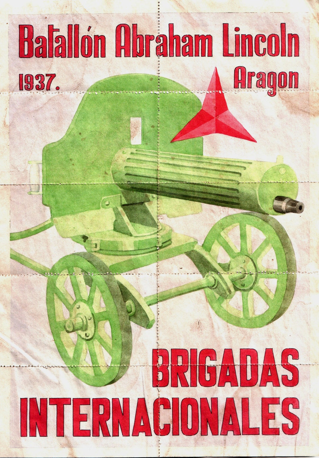 Spanish Civil War Poster: ABRAHAM LINCOLN BATTALION of the ...