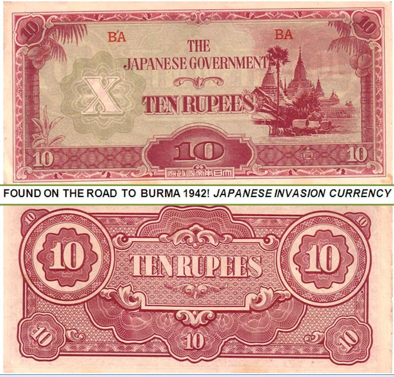 Scarce Original WW2 JAPANESE INVASION CURRENCY ten Rupees - Etsy UK