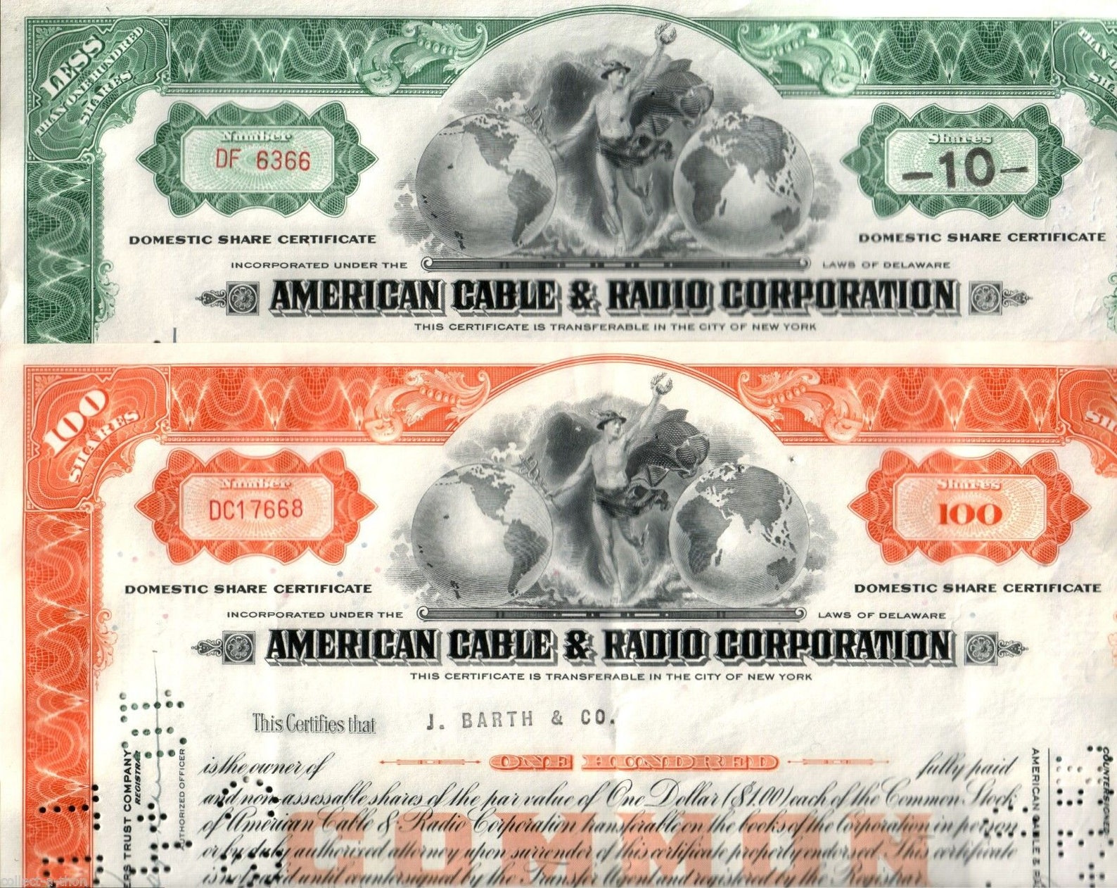 50 Diff Beautifully Engraved VINTAGE AMERICAN STOCKS Including Many Big ...