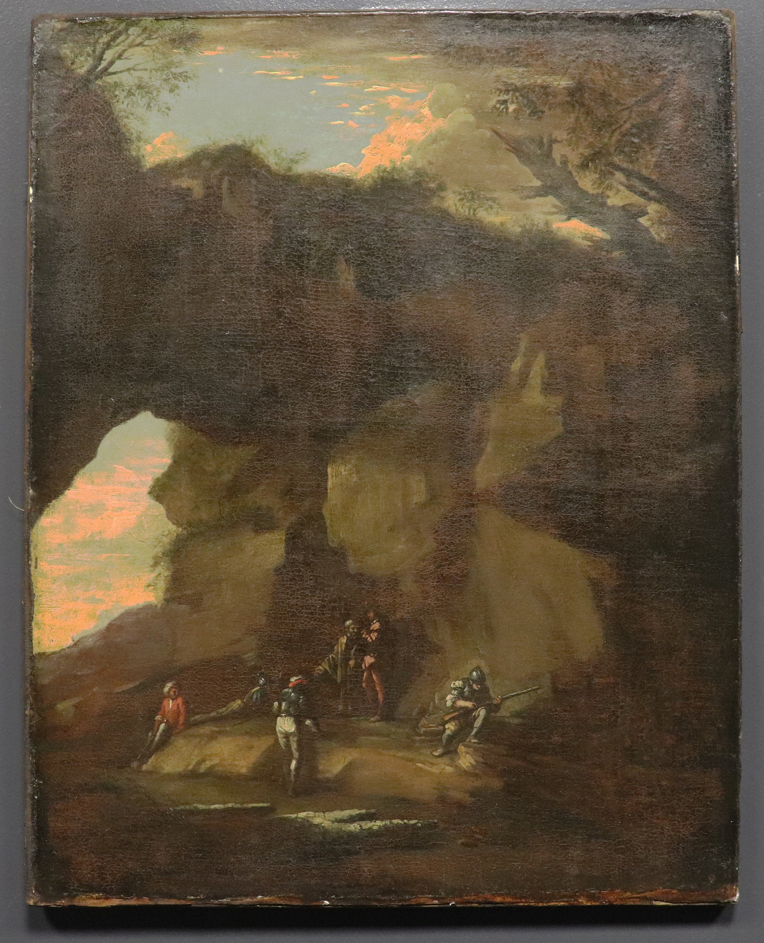 Rare Original SALVATOR ROSA PAINTING Circa 1650: brigands Lying in Wait ...