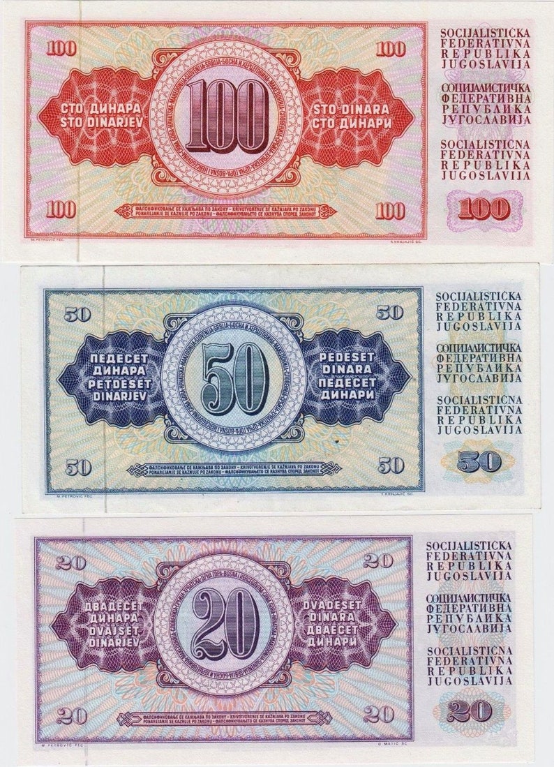 3 Different Beautiful Original Gem Uncirculated Bank Notes From ...