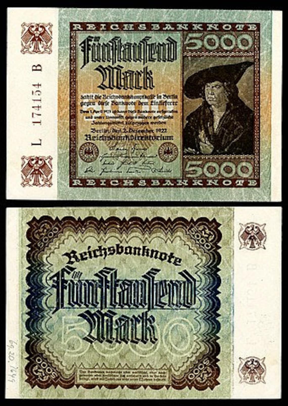 3 Diff Beautifully Engraved Century Old GERMAN CURRENCY CLASSICS in ...