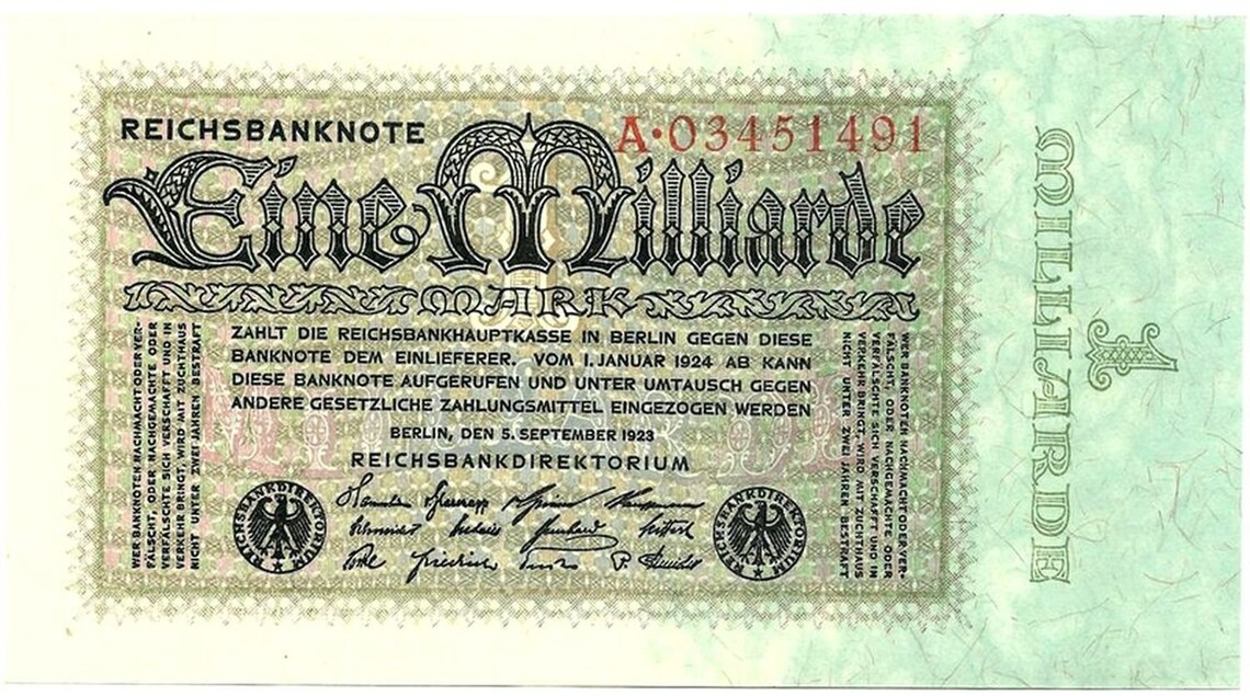 Rare Historic High Grade 1923 German 500 MILLION MARK BILL! Lavender ...