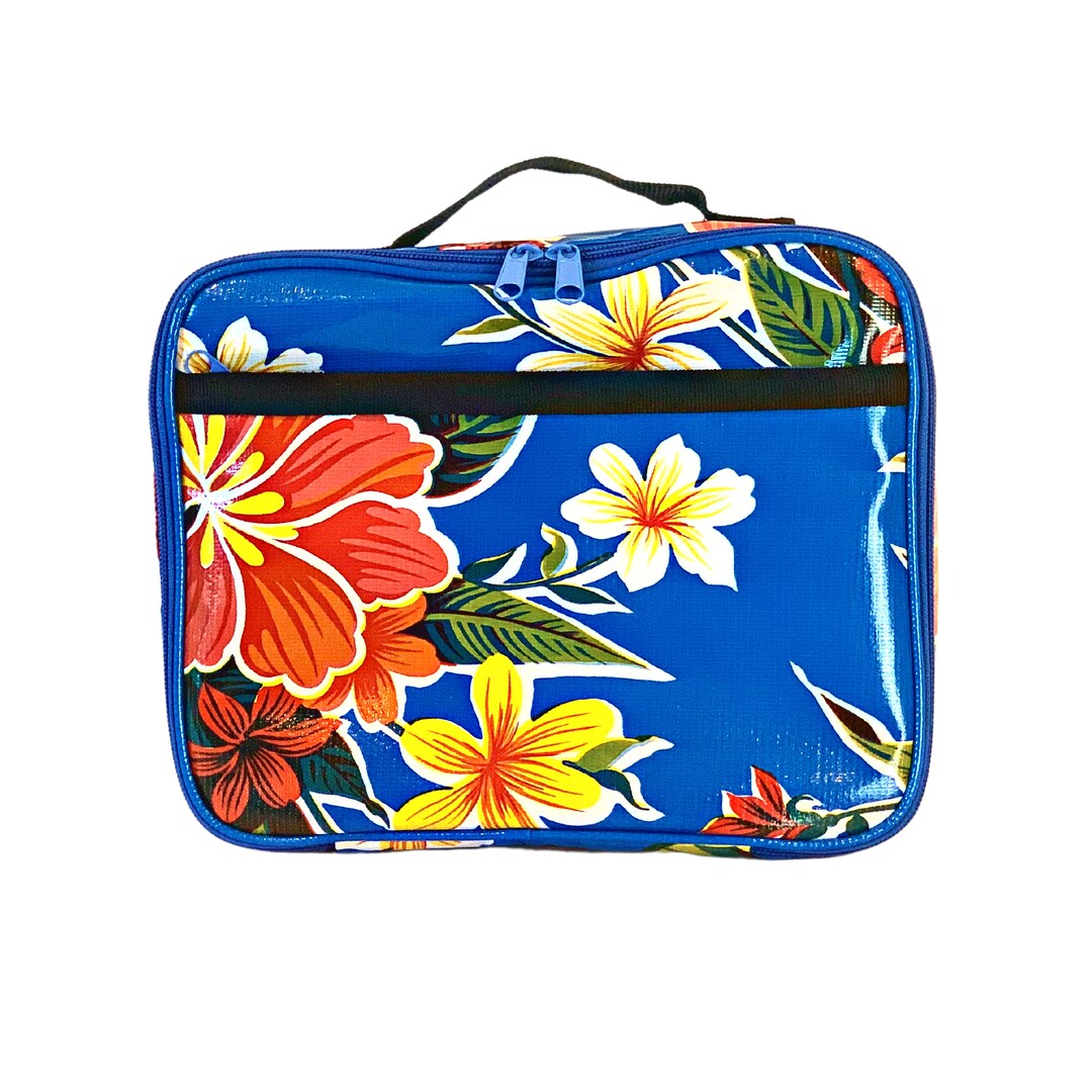 Alux Kids Lunch Box Hibiscus Blue - Insulated Lunch Tote is Wipeable ...