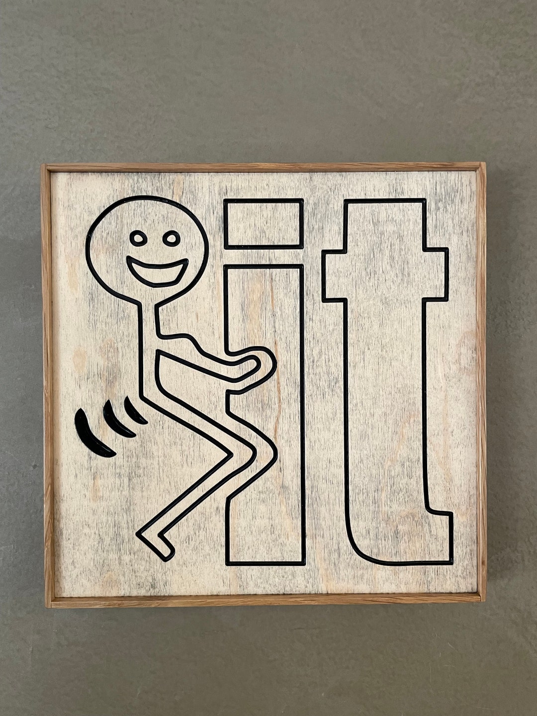 Wall Sign, Wall Art, Stick Figure Art, - Etsy