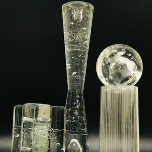 Timo Sarpaneva, Iittala Arkipelago Ice Block Candle Holders, Sphere ...