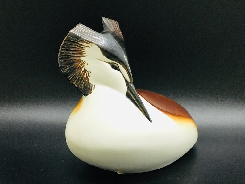 Paul Hoff Large Ceramic Bird Figurine of a Great Crested Grebe - Etsy