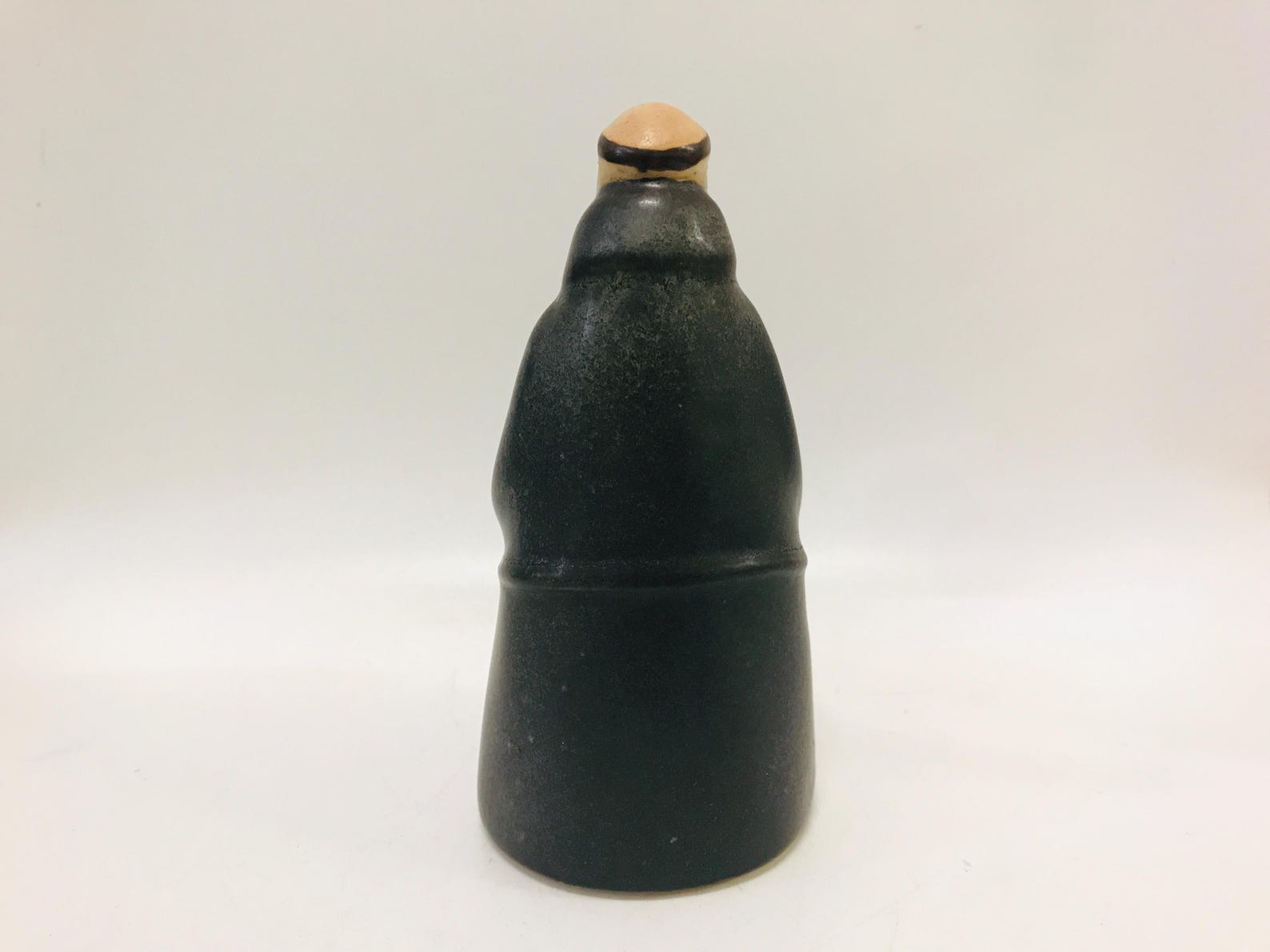 Vintage Ceramic Monk Figurine, Stylized Stoneware Sculpture, Swedish ...