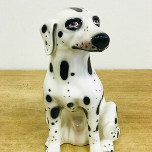 Vintage Ceramic Dalmatian Puppy Statue, Large Painted Terracotta ...