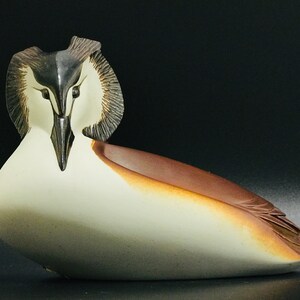 Paul Hoff Large Ceramic Bird Figurine of a Great Crested Grebe ...