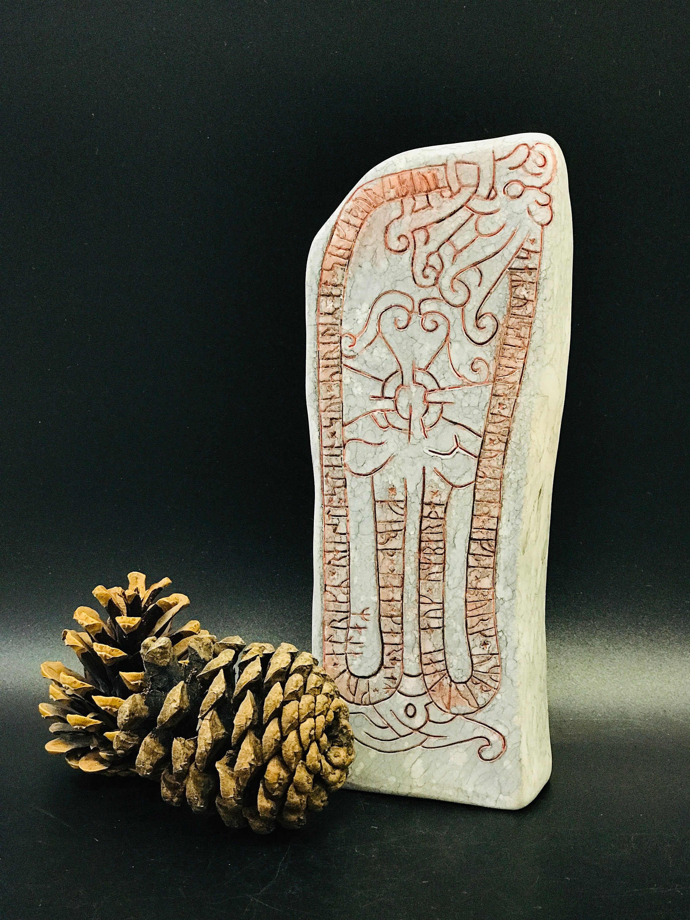 Ceramic Runestone Sculpture With Runic Inscription, Magnus Berg ...