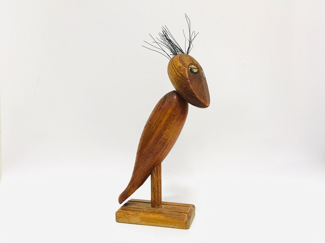 Mid Century Modern Danish Teak Crow Bottle Opener, Vintage Wooden Bird ...
