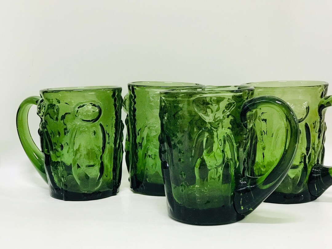 Erik Höglund, Beer Mug, Hand Blown Green Glass With Adam Eve Relief ...