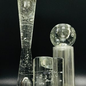 Timo Sarpaneva, Iittala Arkipelago Ice Block Candle Holders, Sphere ...