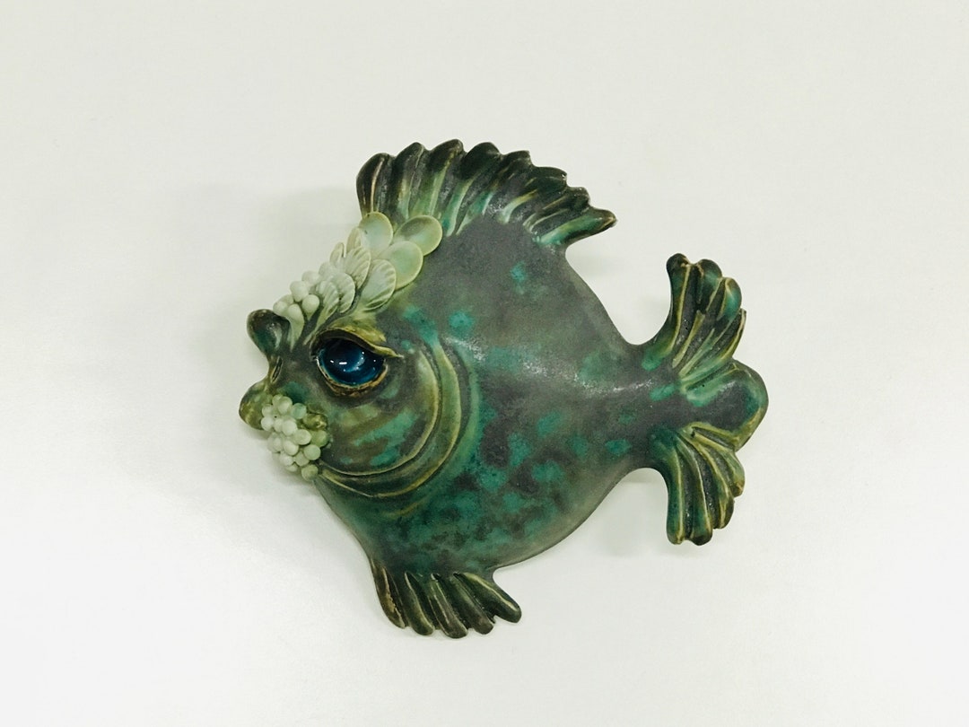 Solveig Uelzhöfer-nyqvist, Wall Hanging Stoneware Fish Sculpture ...