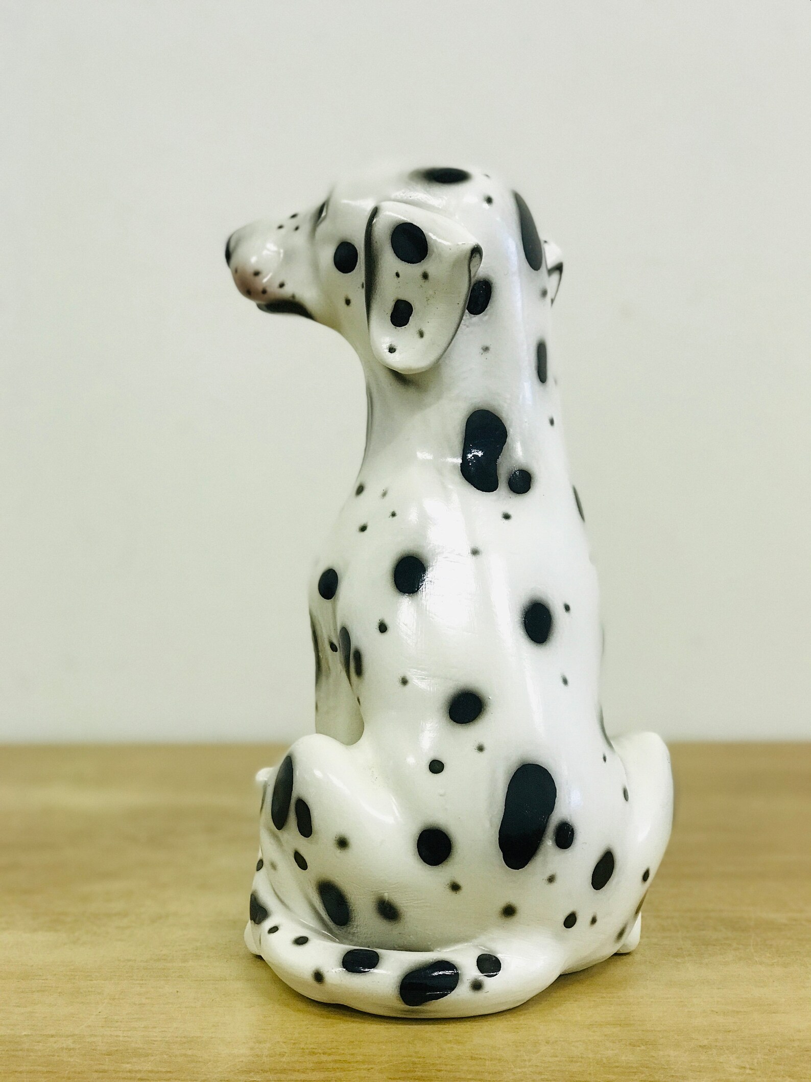 Vintage Ceramic Dalmatian Puppy Statue, Large Painted Terracotta ...