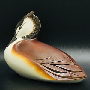 Paul Hoff Large Ceramic Bird Figurine of a Great Crested Grebe ...