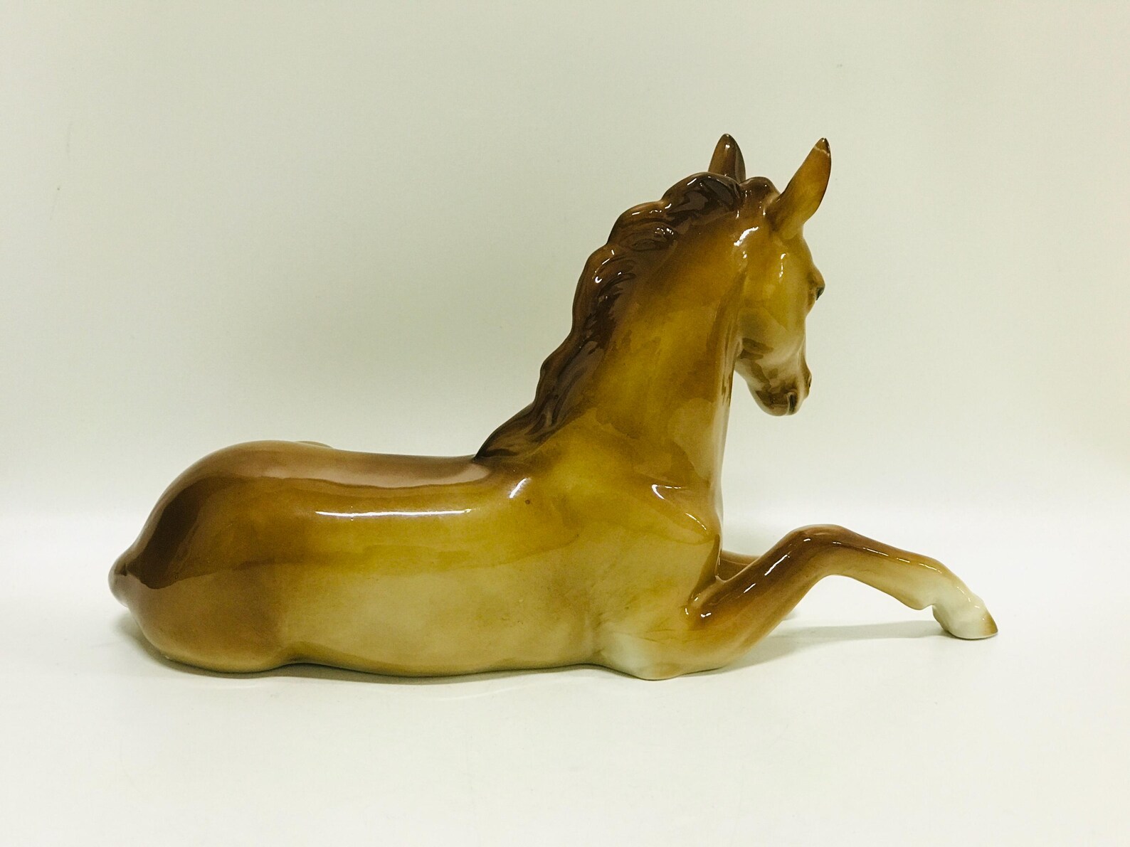 Large Porcelain Horse Figurine From Lippelsdorf, Thuringia, Vintage ...