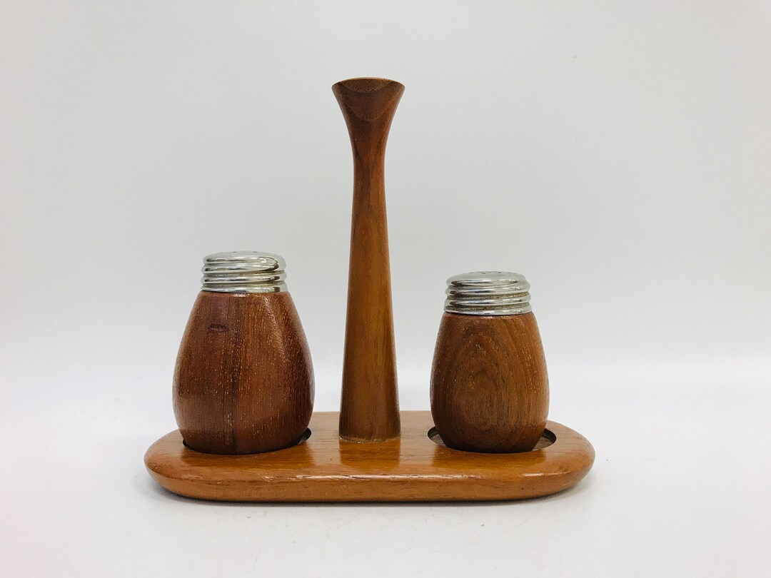 Teak Salt & Pepper Shakers, Karl Holmberg Götene, Mid Century Modern ...