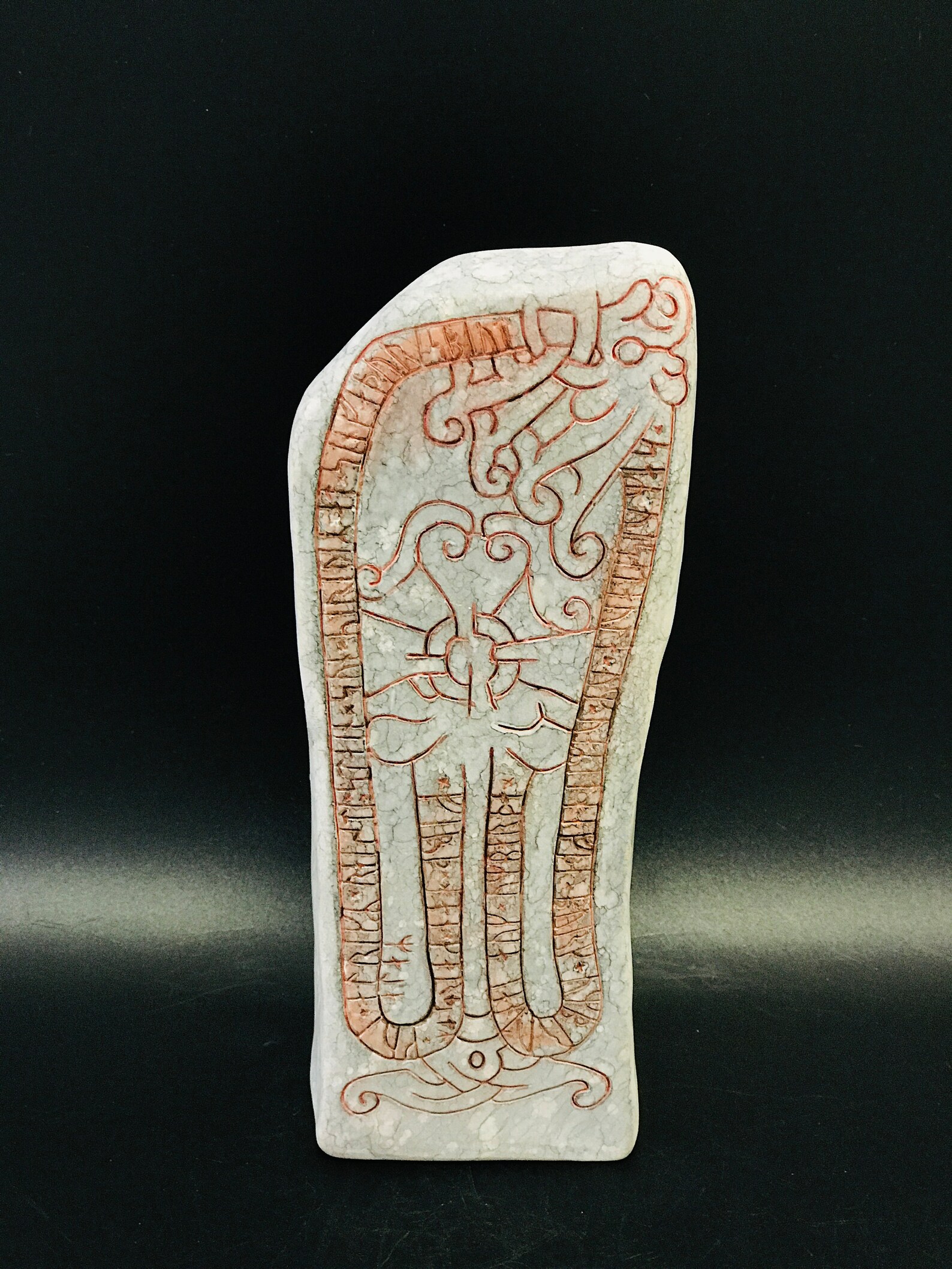 Ceramic Runestone Sculpture With Runic Inscription, Magnus Berg ...