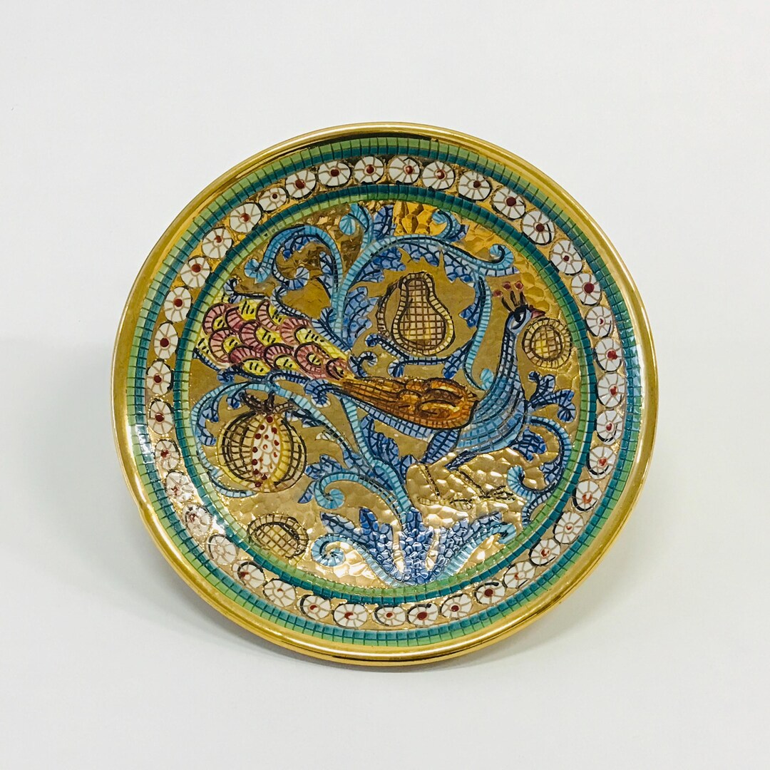 Mario Sambuco, Italian Byzantine Style Mosaic Majolica Ceramic Plate ...