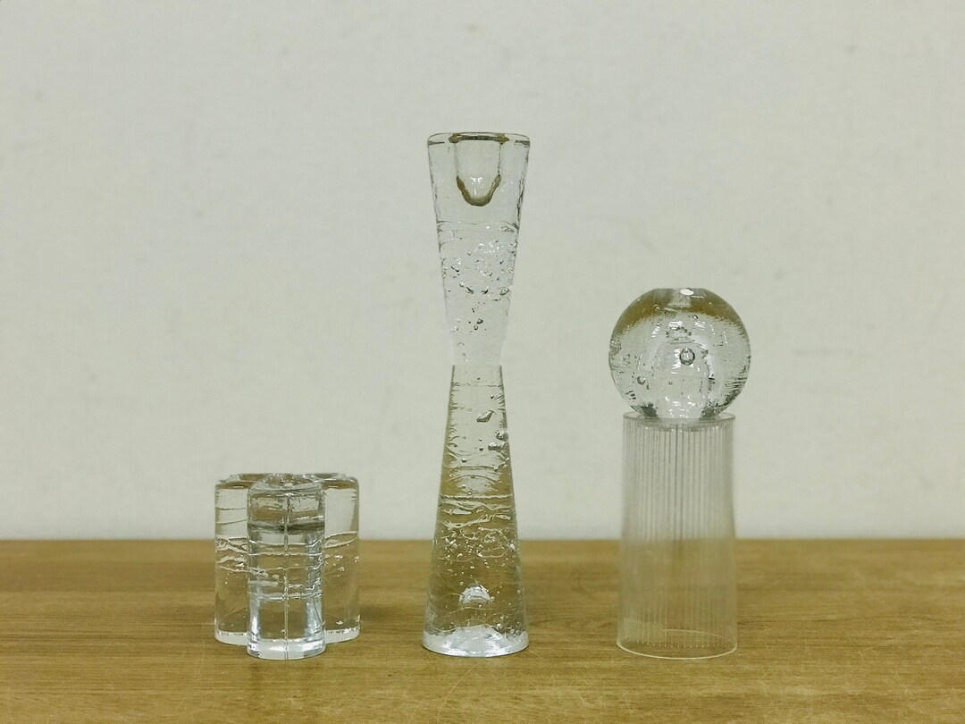 Timo Sarpaneva, Iittala Arkipelago Ice Block Candle Holders, Sphere ...