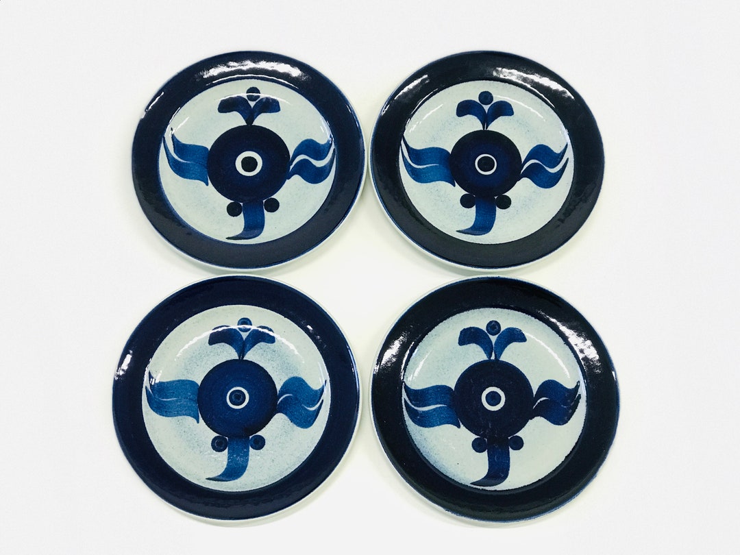 Lisa Larson, Ceramic Dessert Plates "karolin", Gustavsberg, Set of 4 ...