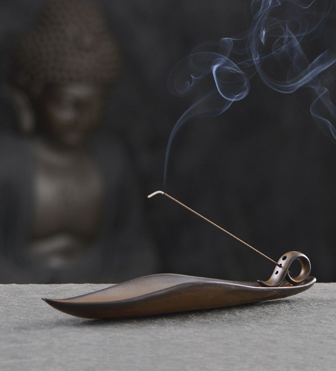 Elegant Artisan Retro Leafy Handmade Ceramic Incense Stick Holder ...