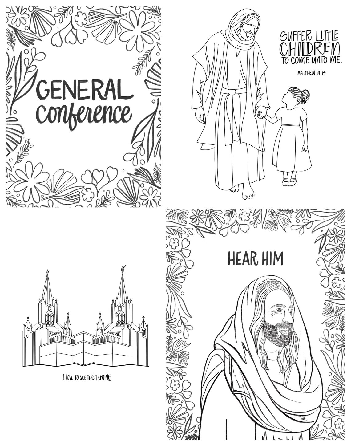 19-page General Conference Kid Packet | LDS General Conference Coloring ...