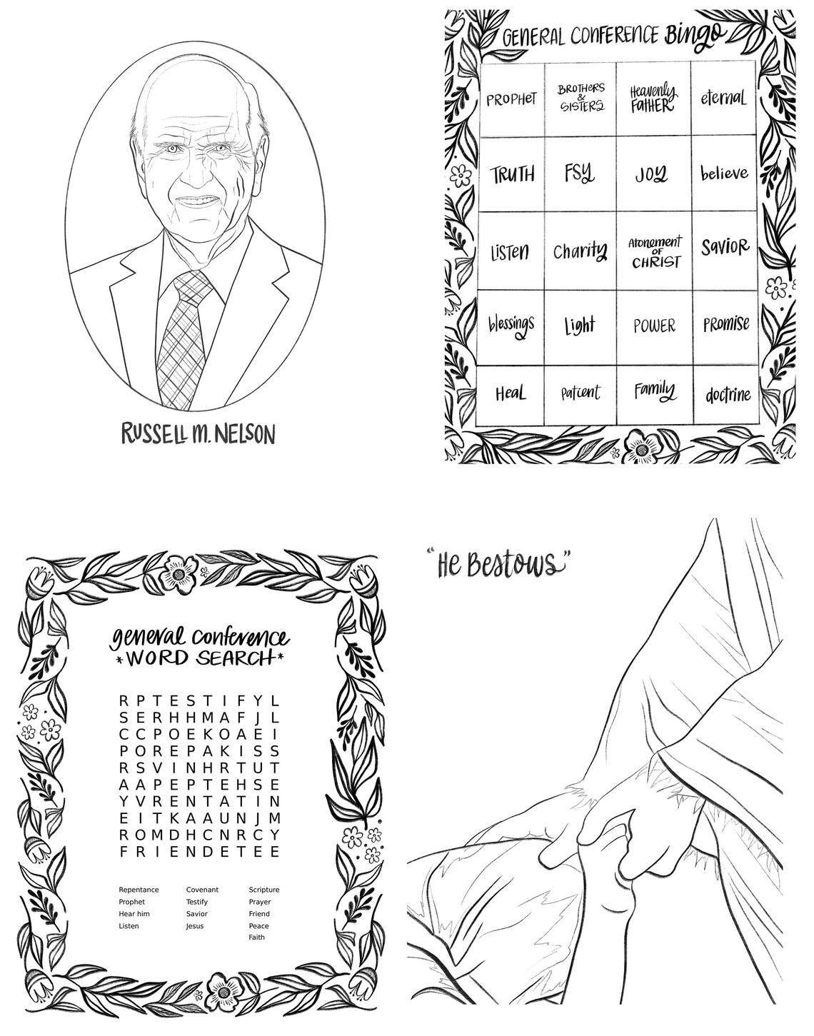 19-page General Conference Kid Packet | LDS General Conference Coloring ...